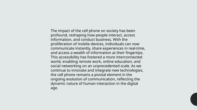 Cell phone invention history and impact on society.pptx | Smartphones ...