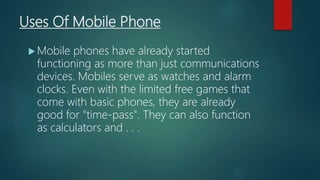Cell phone presentation | PPT