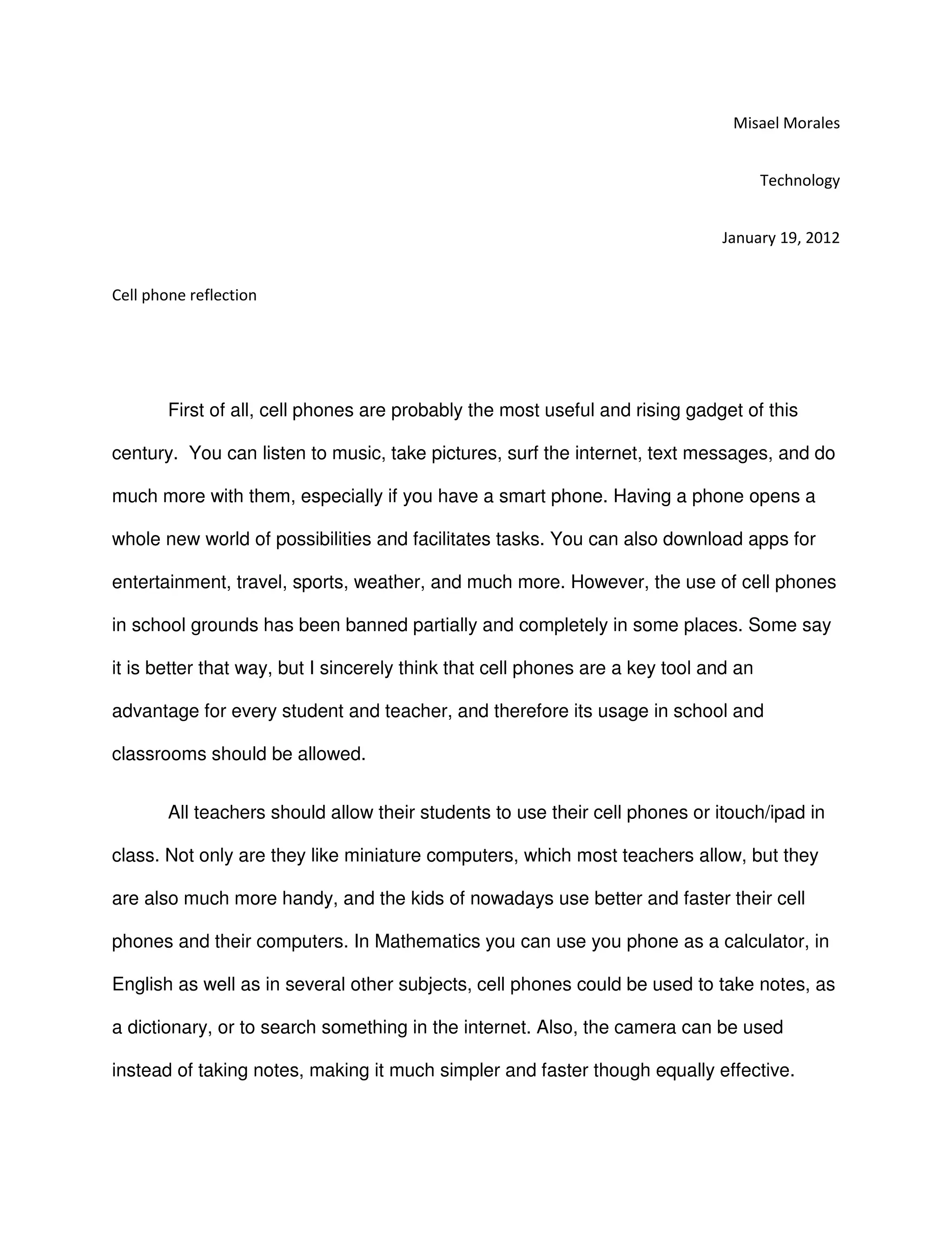 Cellphone reflection | PDF