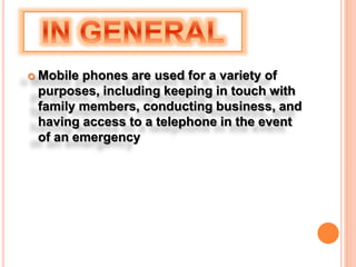 Cell phones technology | PPTX