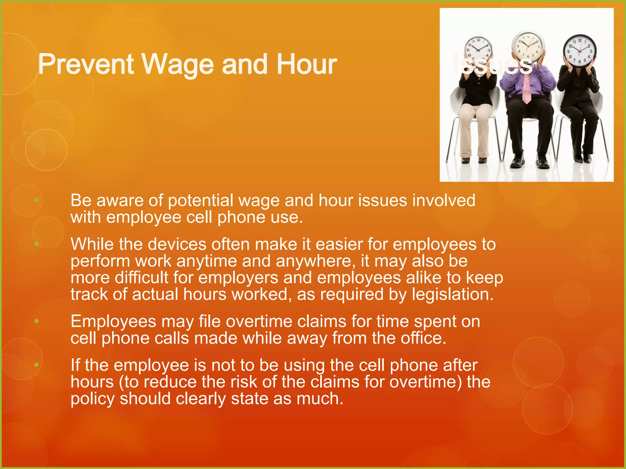 Cell phones at work for Managers | PDF