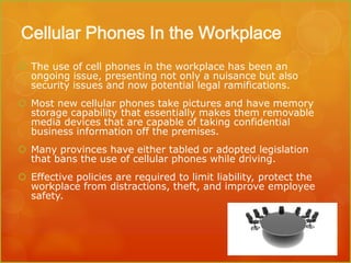 Cell phones at work for Managers | PDF