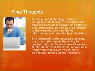Cell phones at work for Managers | PDF