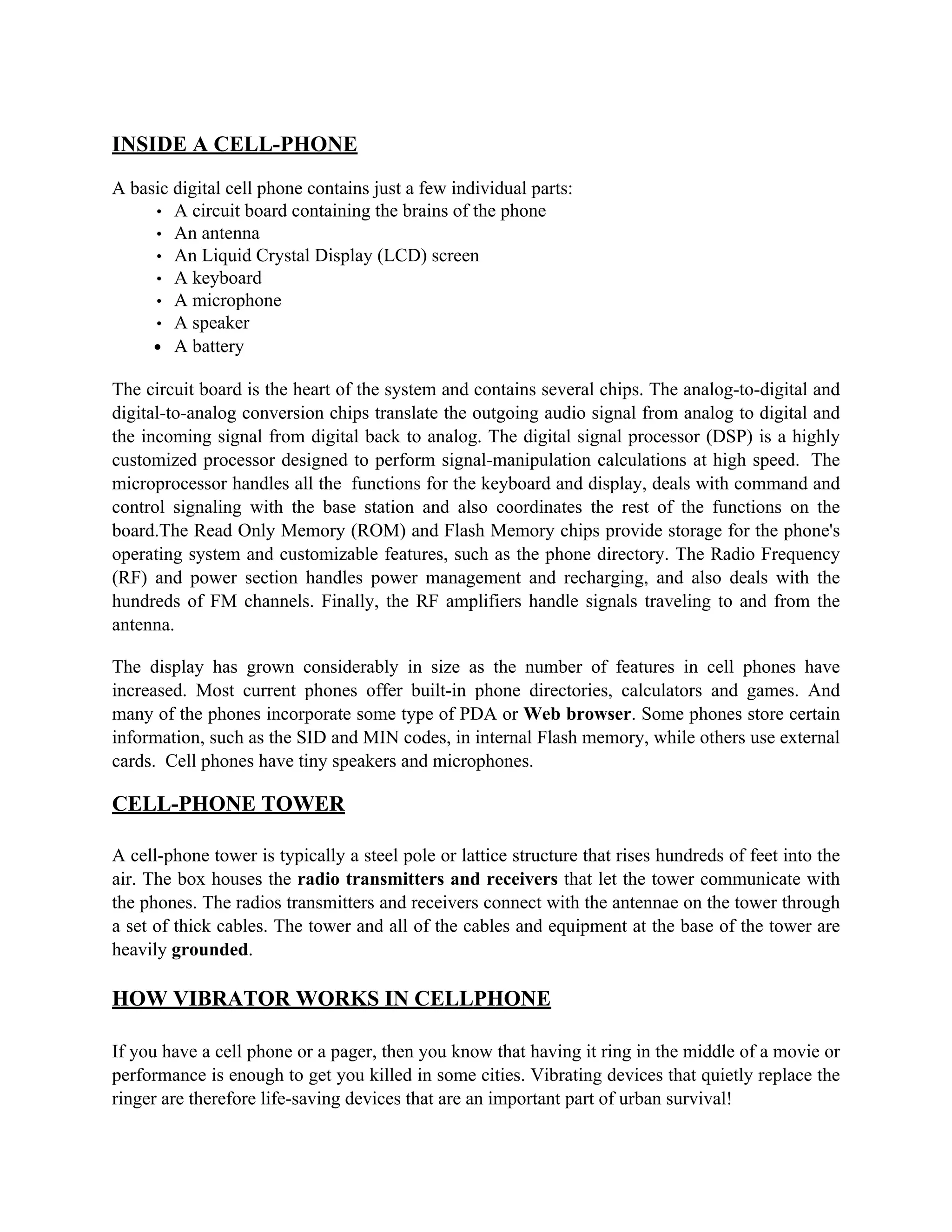 Cell phone technology | PDF