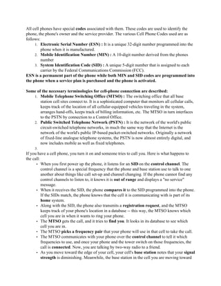 Cell phone technology | PDF