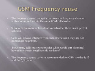 GSM Cell planning and frequency reuse | PPTX