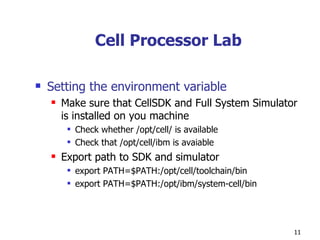 Cell processor lab | PPT