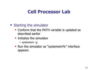 Cell processor lab | PPT