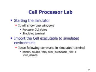 Cell processor lab | PPT