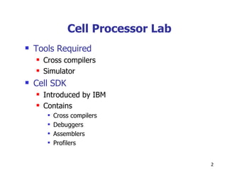 Cell processor lab | PPT