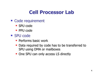 Cell processor lab | PPT
