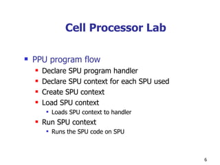 Cell processor lab | PPT