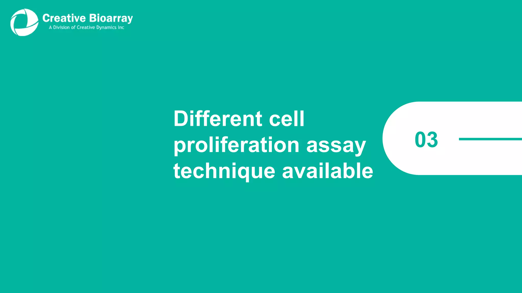 Cell proliferation assay services | PPTX