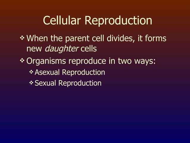 Cell Reproduction | PPT
