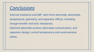 Cell Resistance and emf about physics class 12 | PPTX