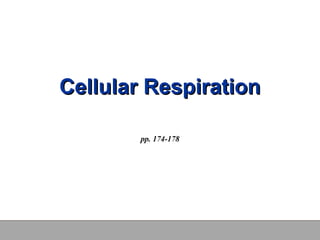 Cellular Respiration | PPT