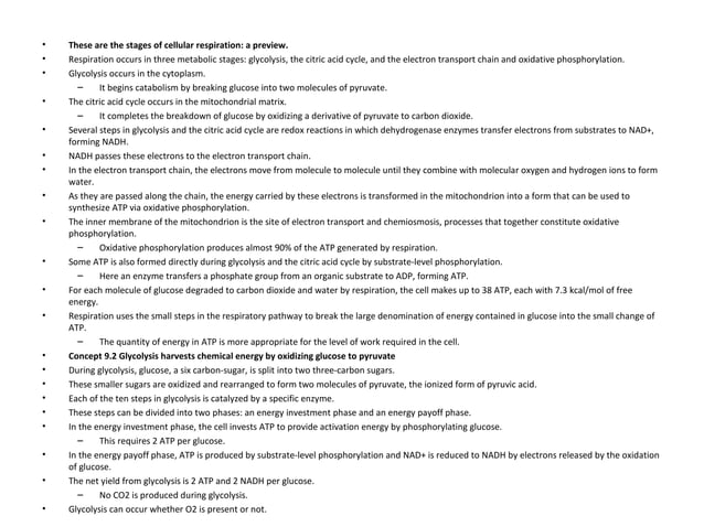 Cell Respiration Notes | PPT