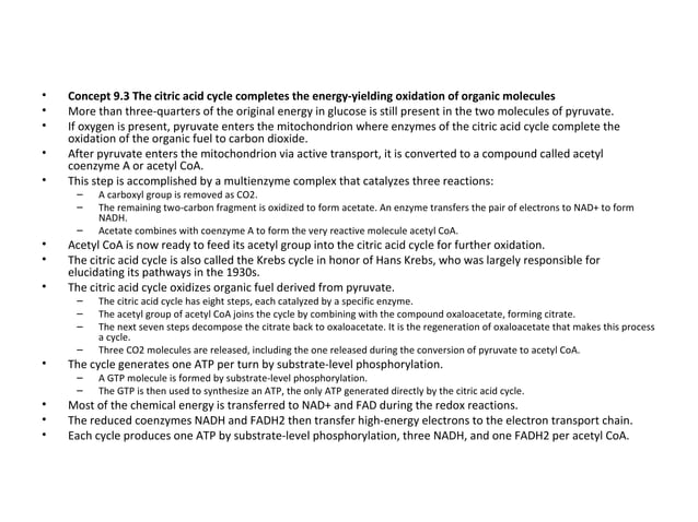 Cell Respiration Notes | PPT