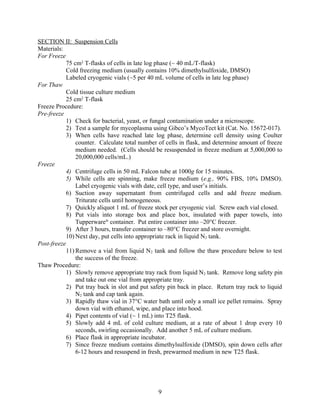 Cell respository guidelines | DOC