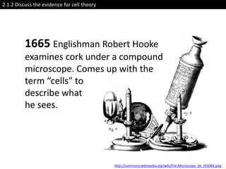 IB Biology Core 2.1: Cell Theory | PPTX