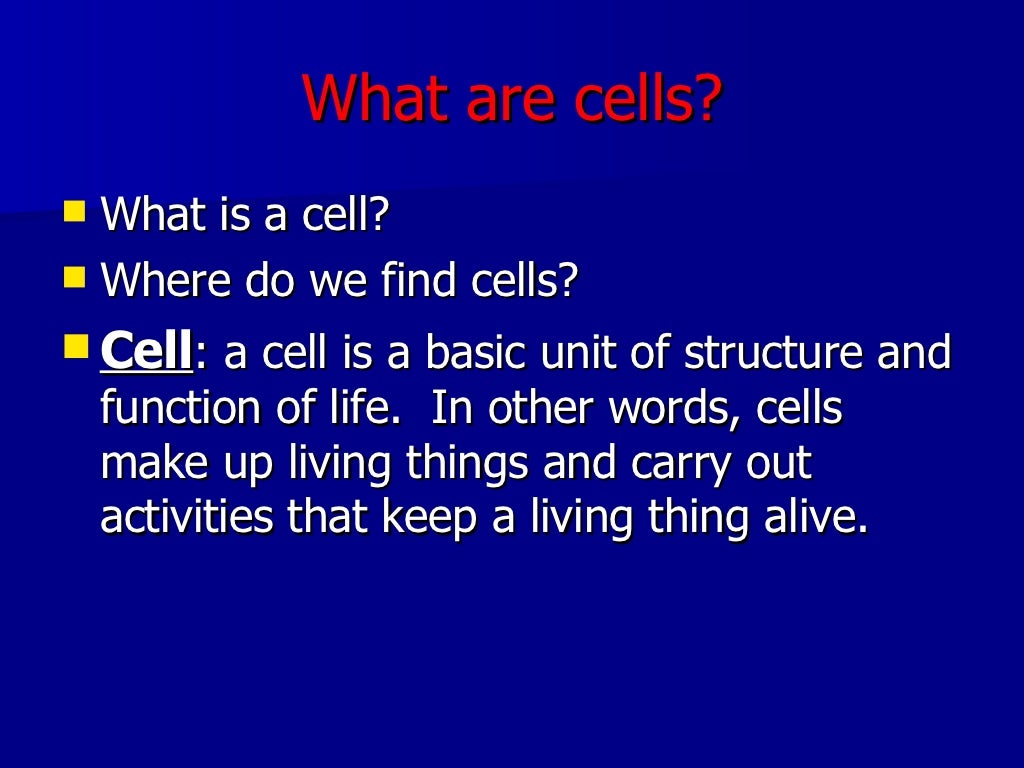 Cells Powerpoint Presentation
