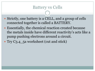 Cells and batteries | PPTX