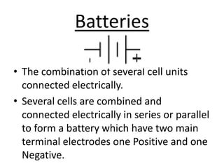 Cells and Batteries | PPTX