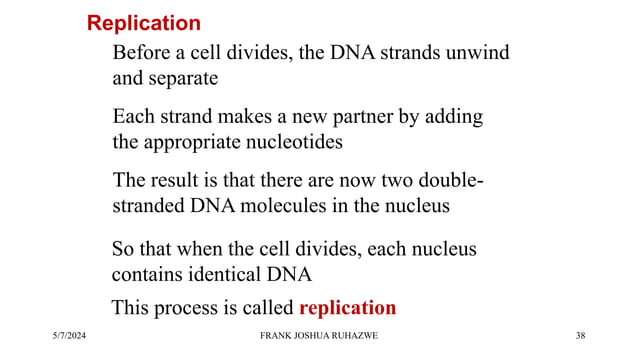 CELLS AND DNA-.pptx FRANK JOSHUA RUHAZWE | PPT