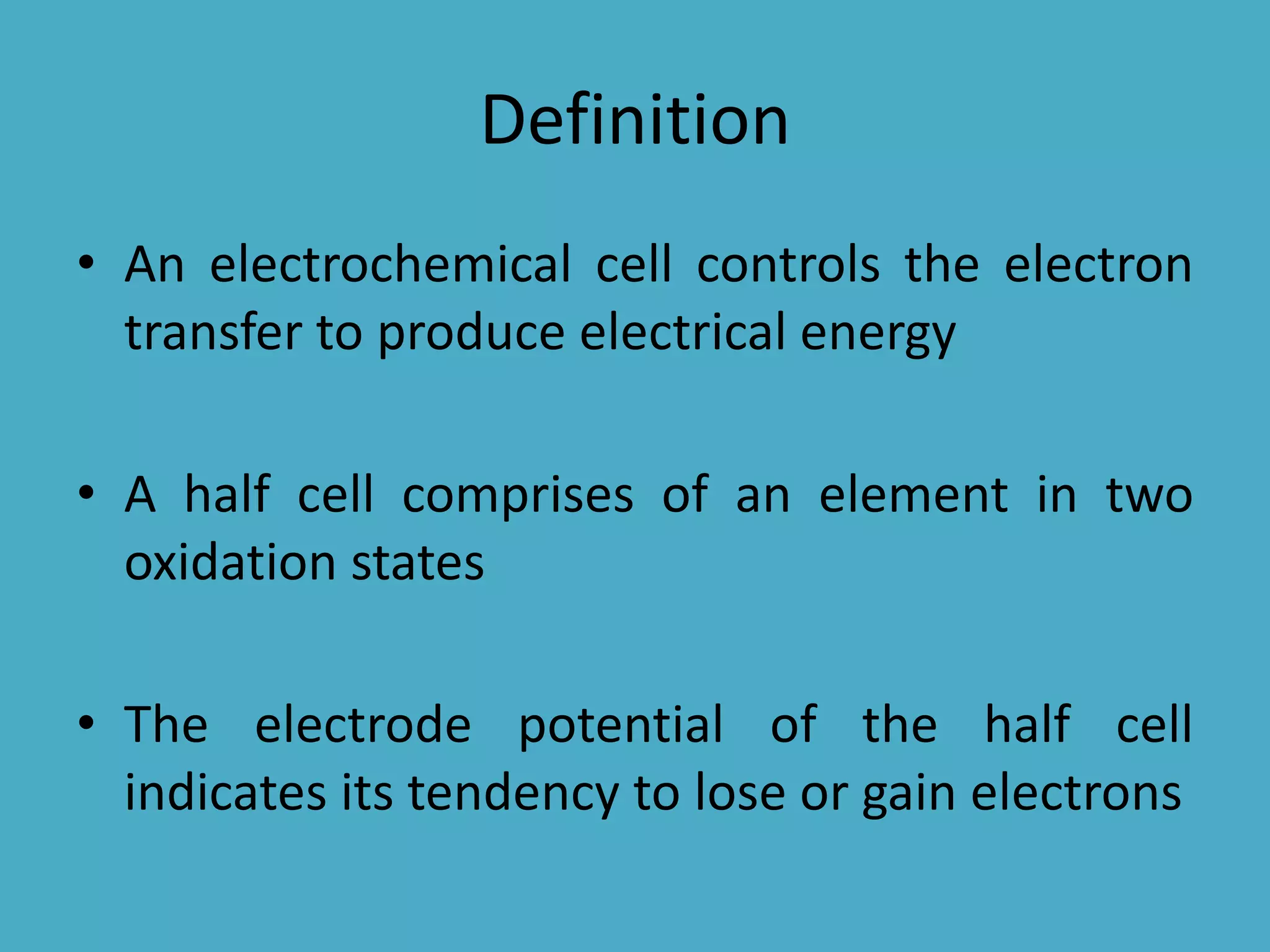 Cells and half cells | PPTX