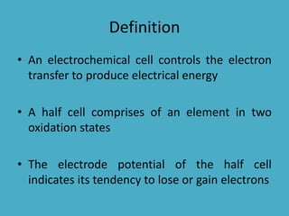Cells and half cells | PPTX