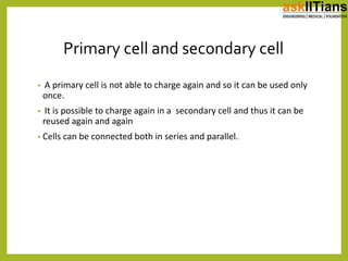 Cells, EMF, Internal Resistance | Physics | PPTX | Chemistry | Science
