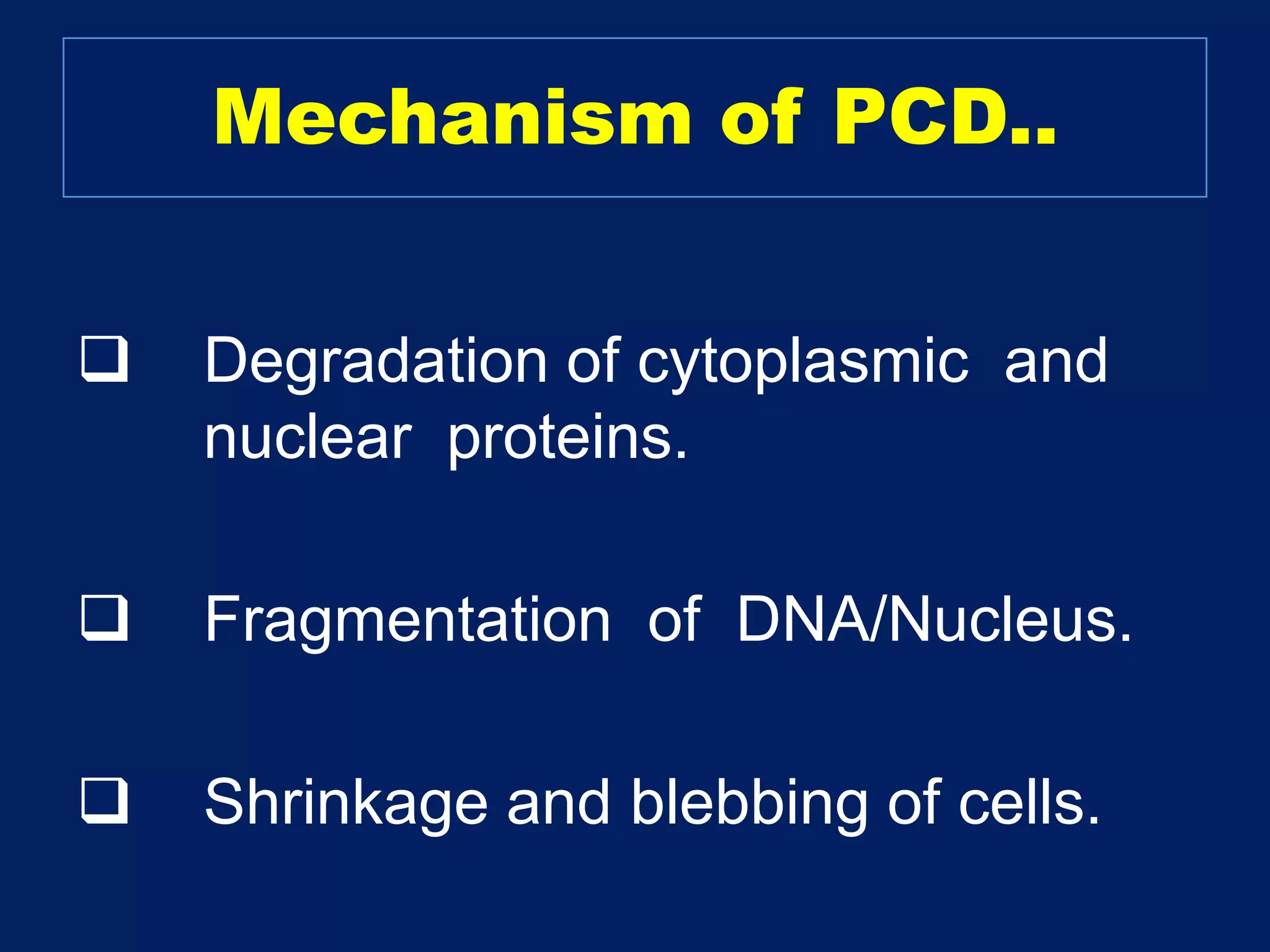 Cell senescence and Apoptosis (PCD) | PPSX