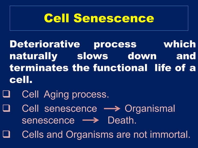 Cell senescence and Apoptosis (PCD) | PPSX