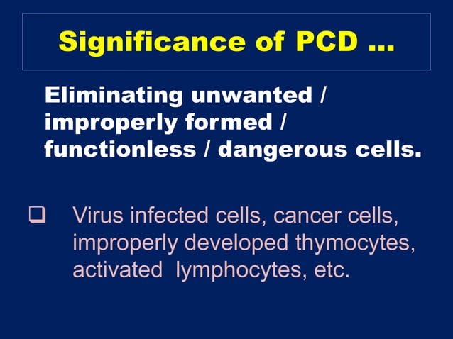 Cell senescence and Apoptosis (PCD) | PPSX