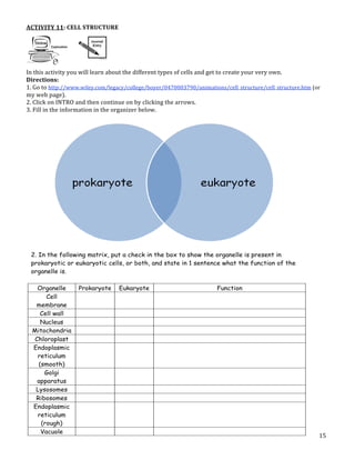 cells_exploration_activities.pdf for students | PDF