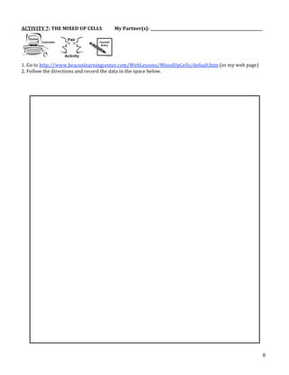 cells_exploration_activities.pdf for students | PDF