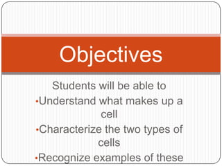 Introduction to Cells | PPTX | Biological Sciences | Science
