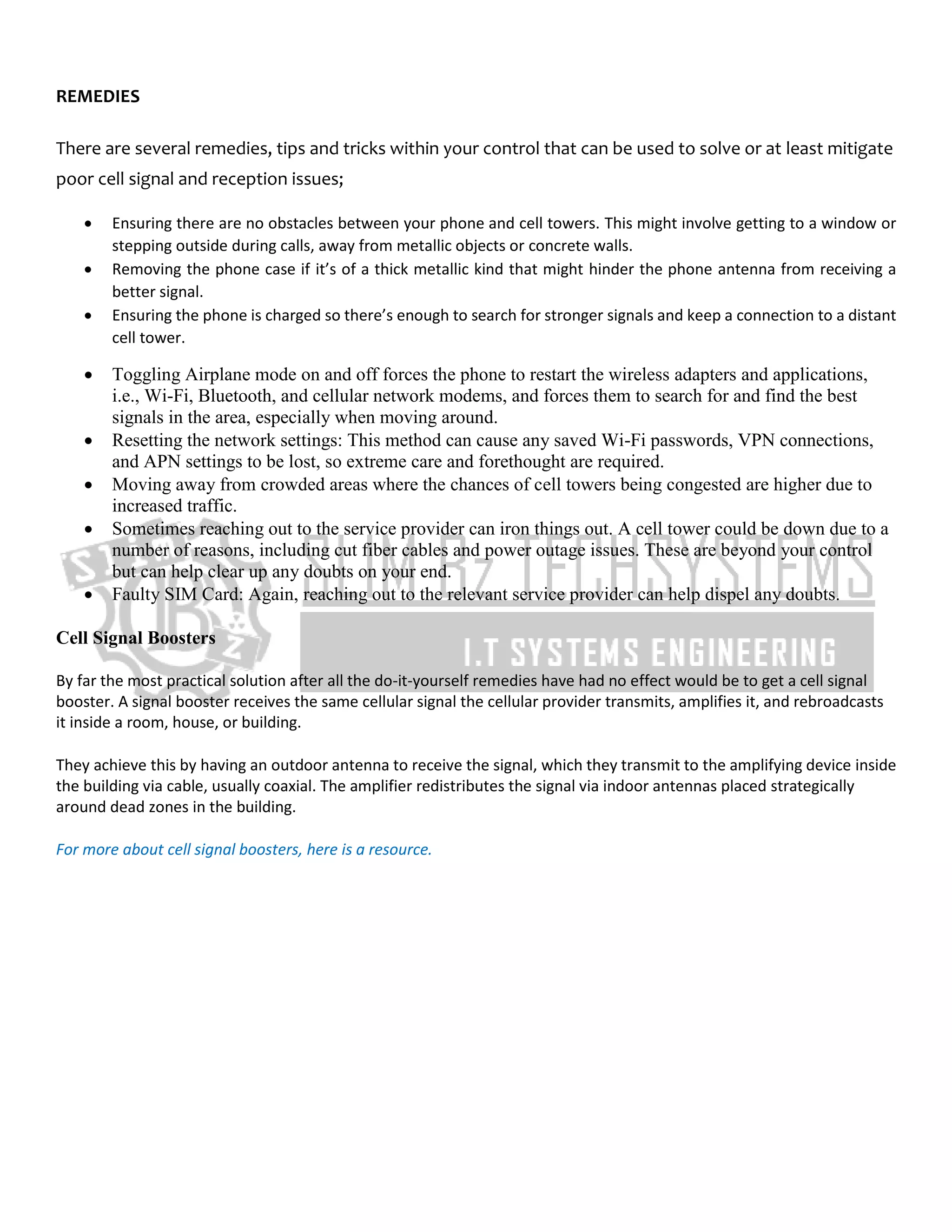 CELL SIGNAL - What Causes Poor Cellphone SIgnal.pdf