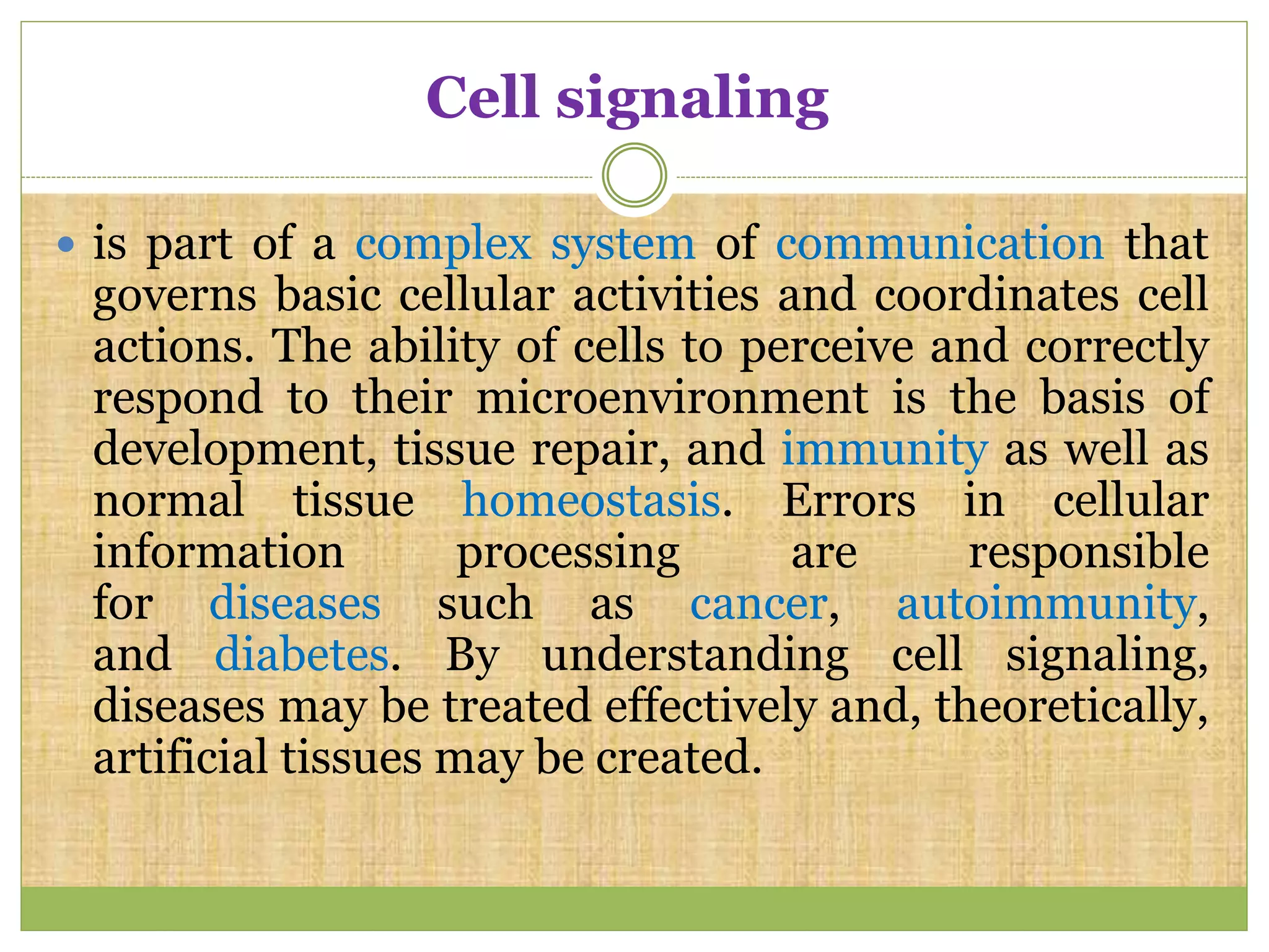 Cell signaling | PPTX