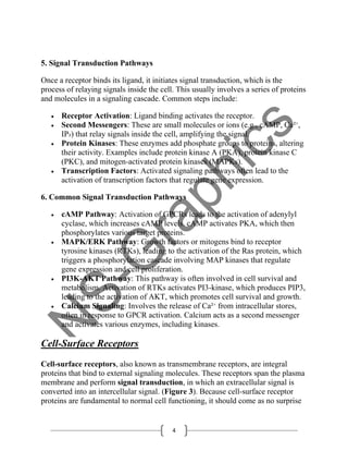 Cell Signaling Notes for B.Sc. Biotech/Botany Sem-1 | PDF