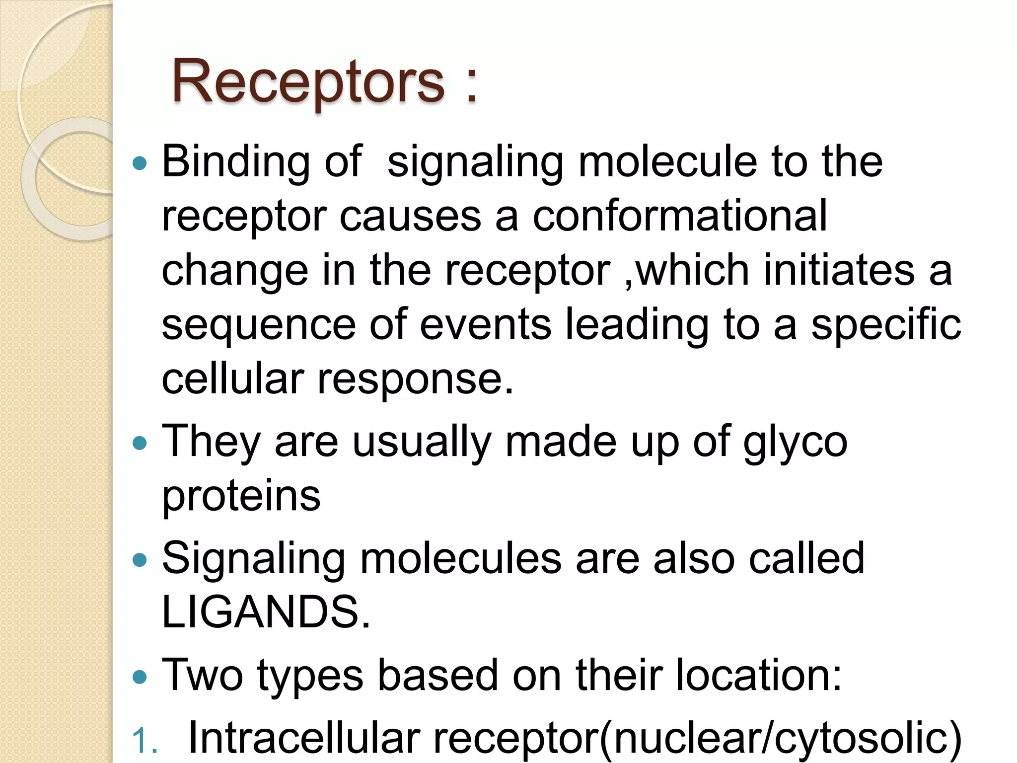 Cell signaling an over view | PPTX