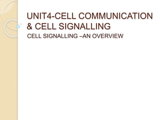 Cell signaling an over view | PPTX