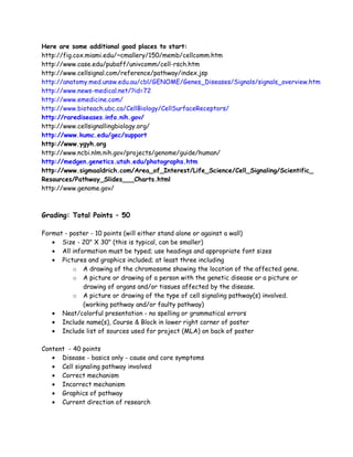 Cell signaling diseases_project[1] | DOC