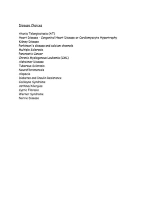 Cell signaling diseases_project[1] | DOC