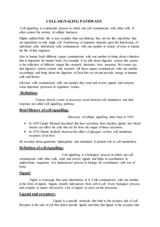 Cell signaling pathways | DOCX
