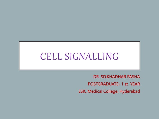 cell signaling Presentation varrious pathways of cell signaling ...