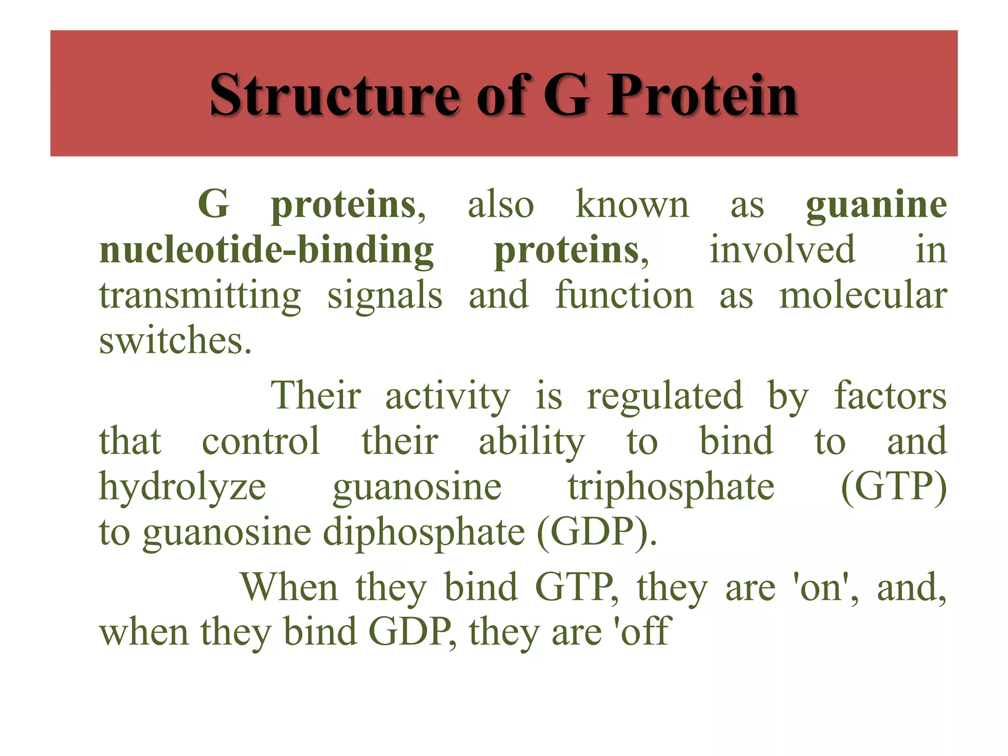 Cell signaling(signaling through g protien coupled receptors,signal ...