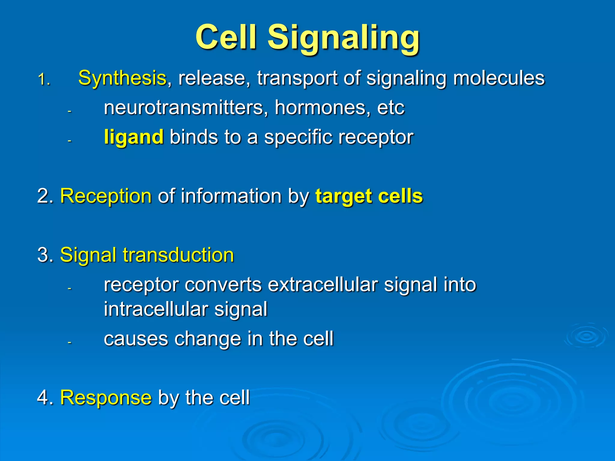 Cell signaling transduction mechanisms | PPTX