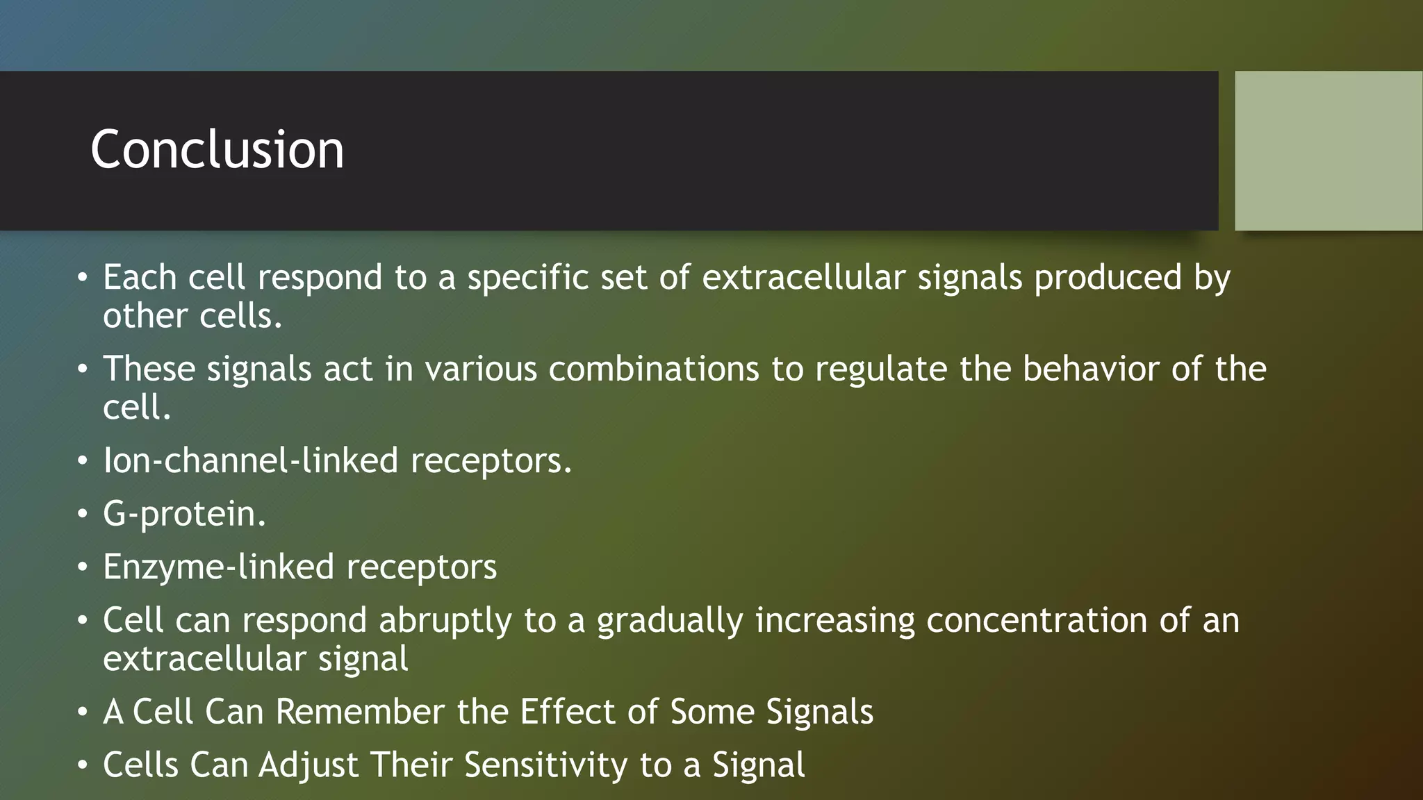 Cell Signalling Pathway (intra and extra cellular signalling) | PPTX