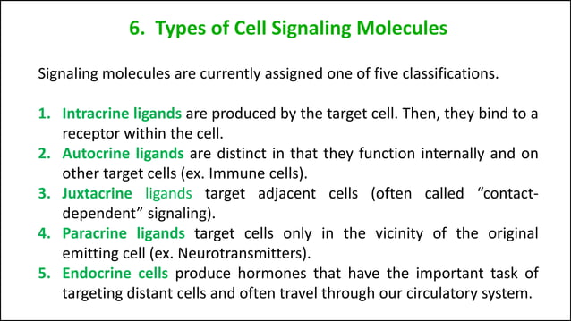 Cell signalling and its various types and signal molecules | PPTX ...